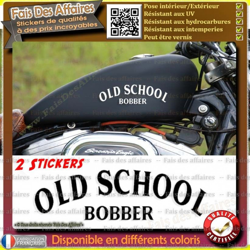 2 stickers autocollant old school bobber